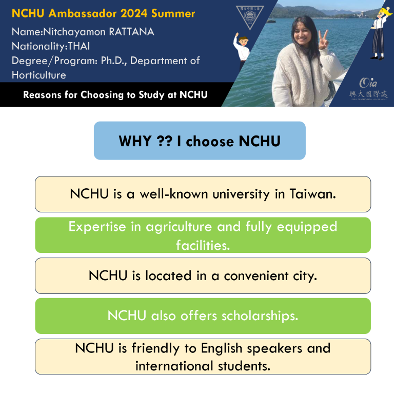 Thailand Students at NCHU – NCHU – Overseas student admission